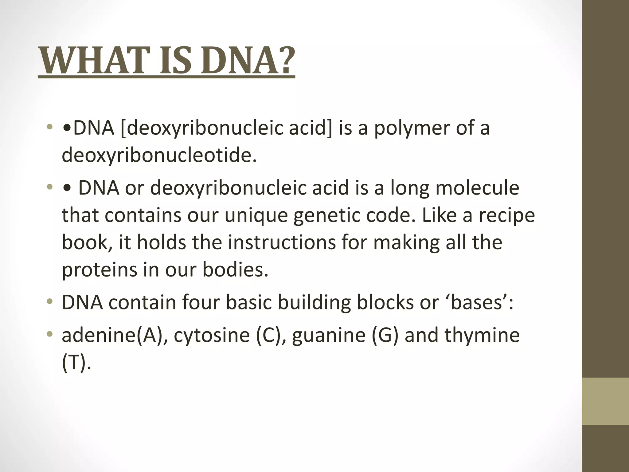 Chemical composition of dna | PPTX