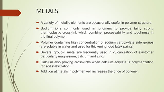 Chemical composition of rubber and plastic and other compound | PPTX
