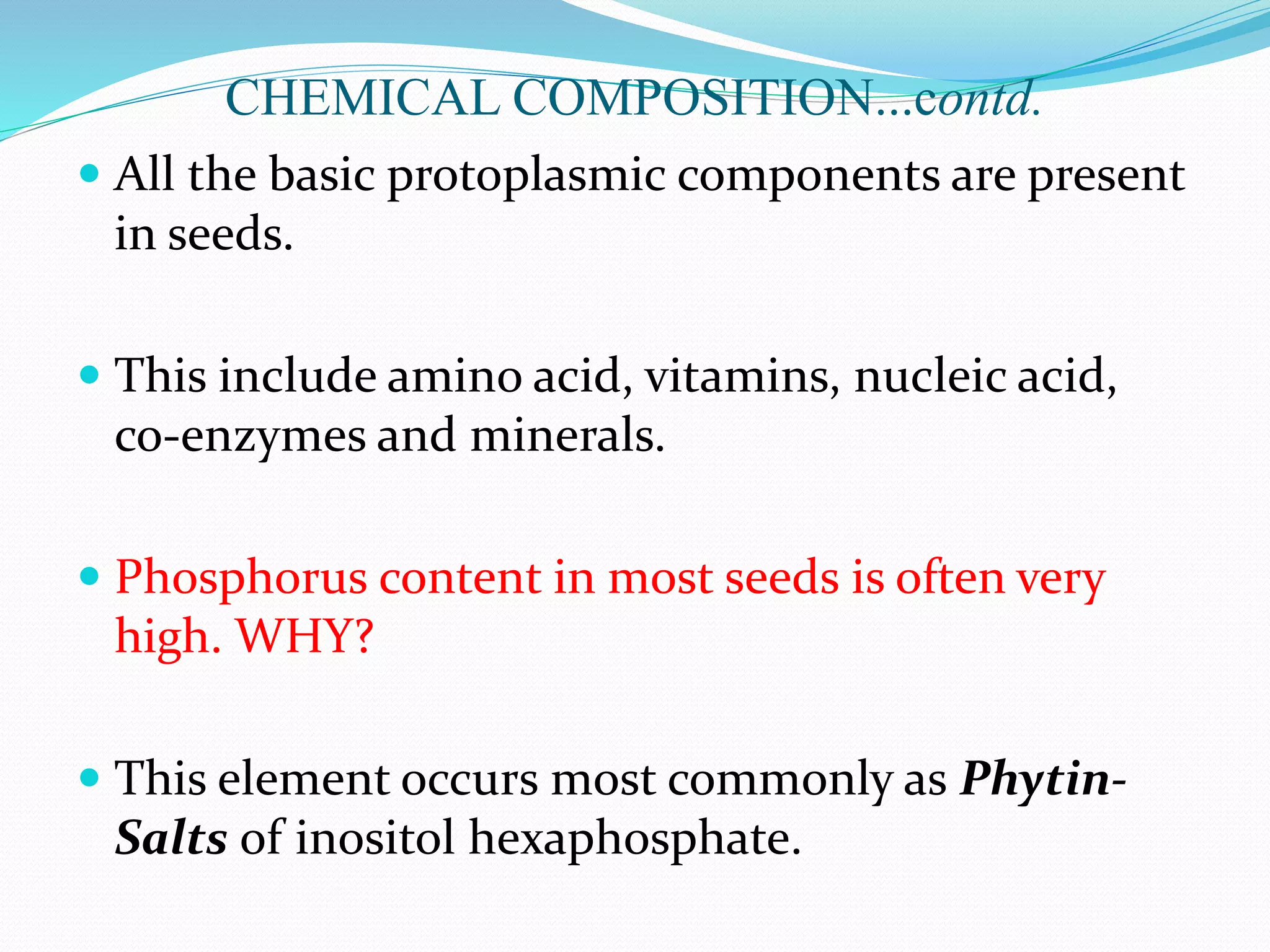 Chemical composition of seed | PPT