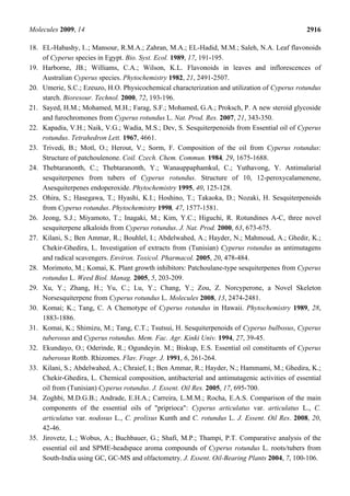 Chemical composition of the essential oils of cyperus rotundus | PDF