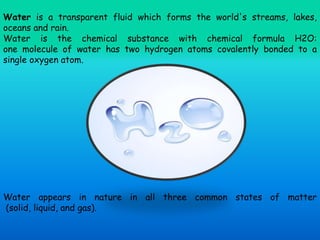 Chemical composition of water | PPTX
