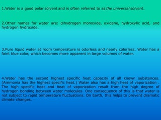 Chemical composition of water | PPTX