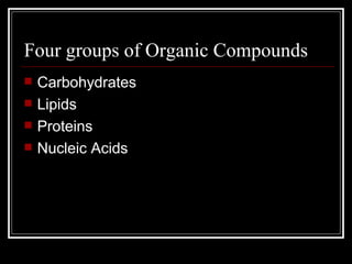 Chemical Compounds In Cells Power Point | PPT