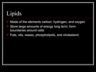Chemical Compounds In Cells Power Point | PPT
