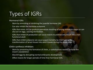 Chemical control of insect pest in cultivation | PPTX | Gardening ...