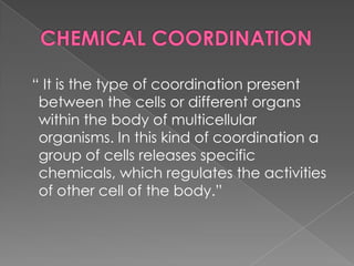 Chemical coordination | PPTX