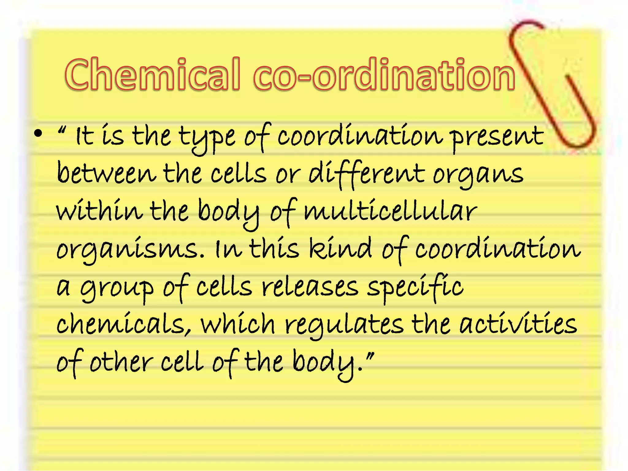 chemical coordination | PPTX