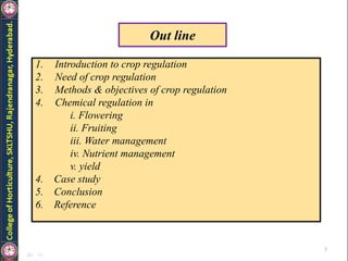 Chemical crop regulation by Y. Pooja | PPTX
