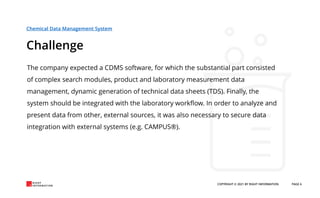 Chemical data management system - Case Study | PDF