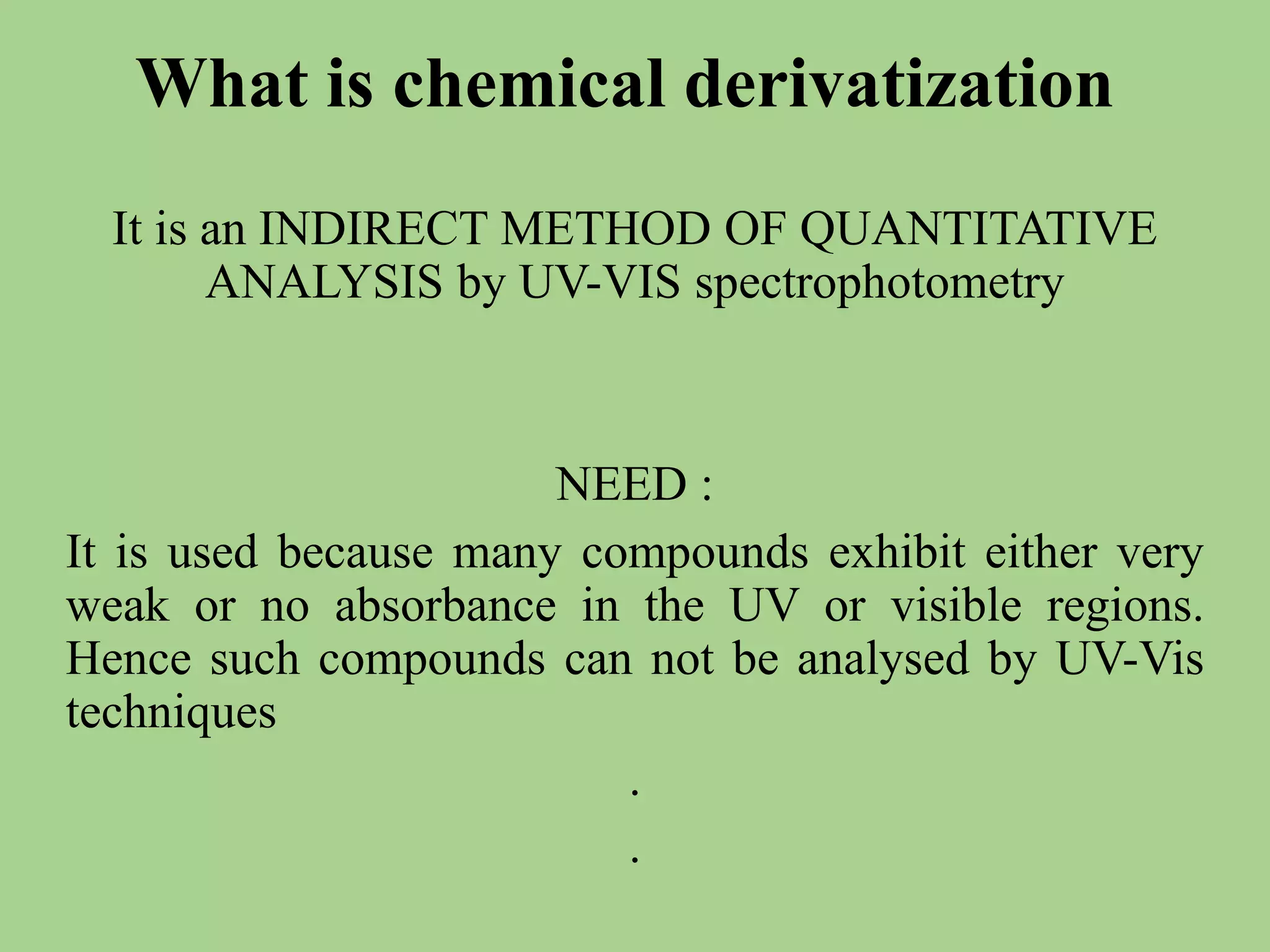 Chemical derivatization | PPTX