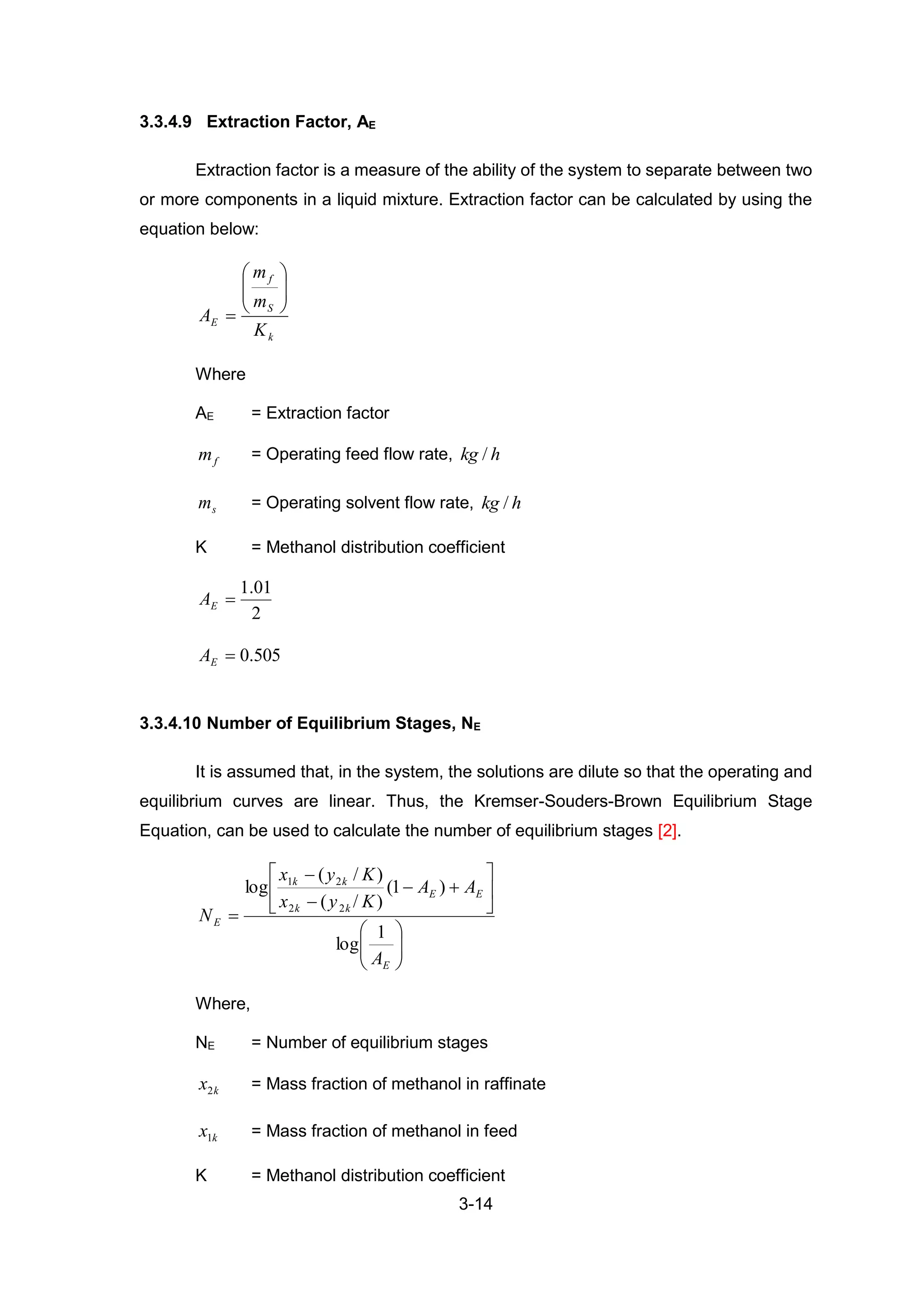 Chemical Design of Extraction Column | PDF