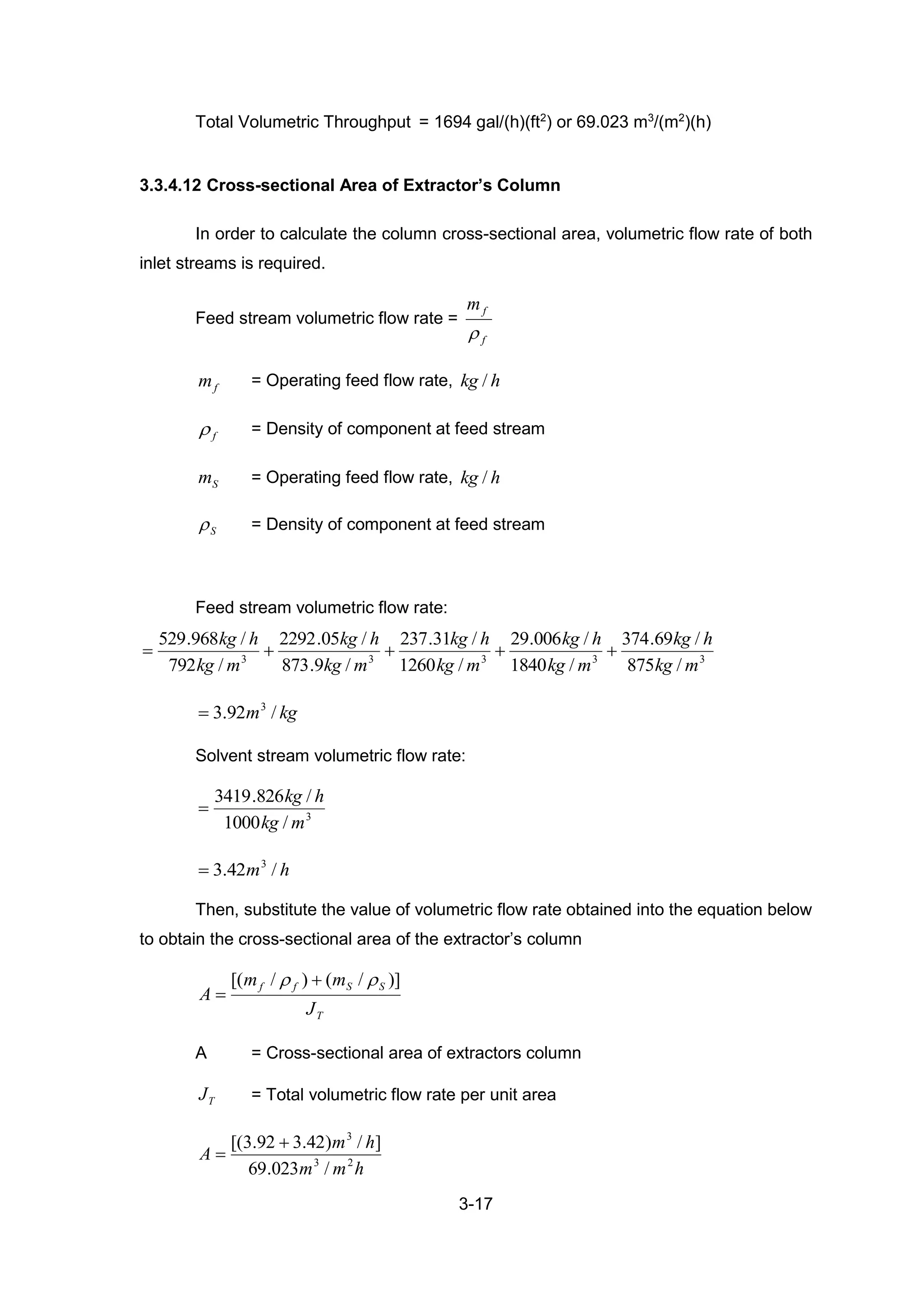 Chemical Design of Extraction Column | PDF