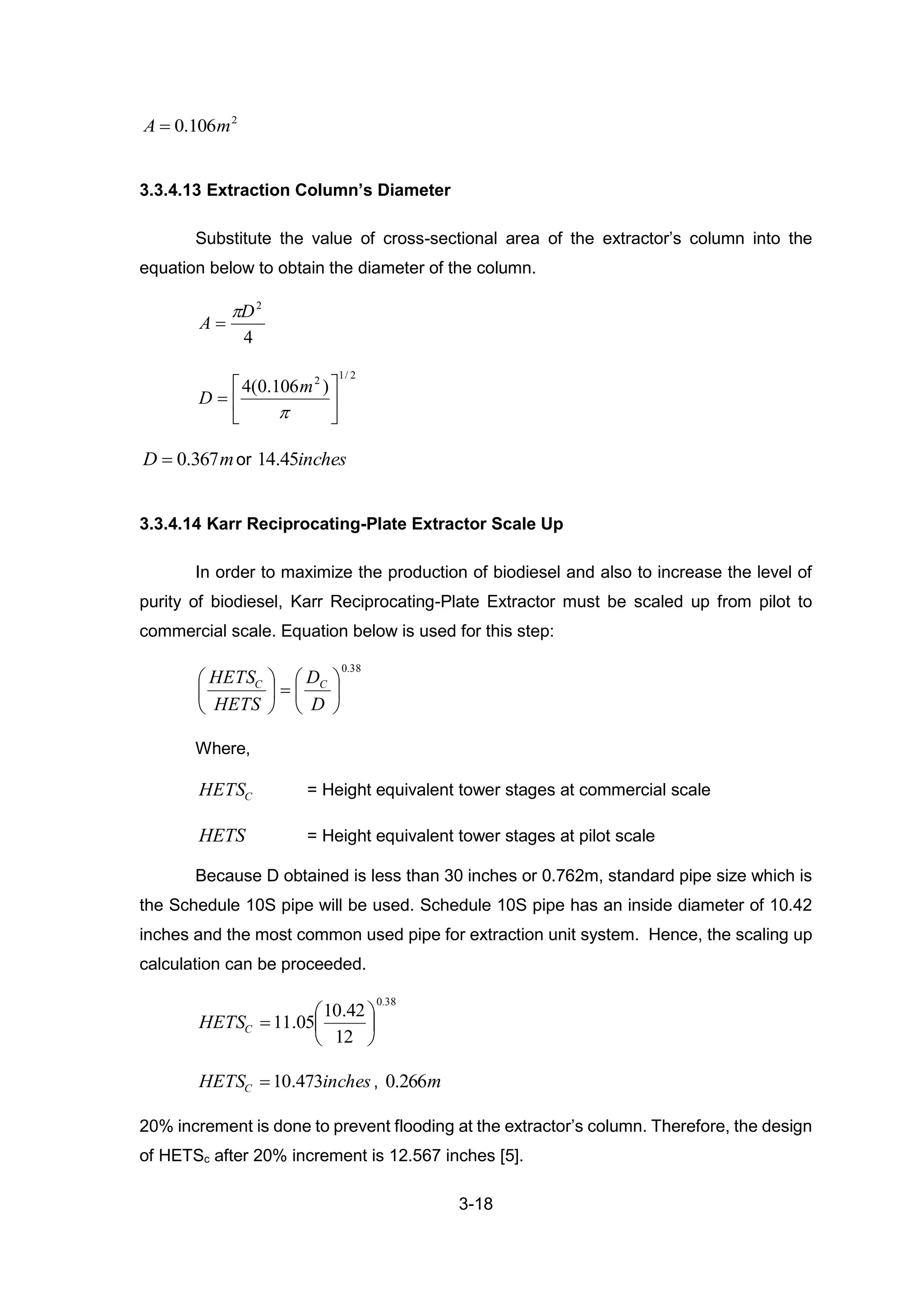 Chemical Design of Extraction Column | PDF