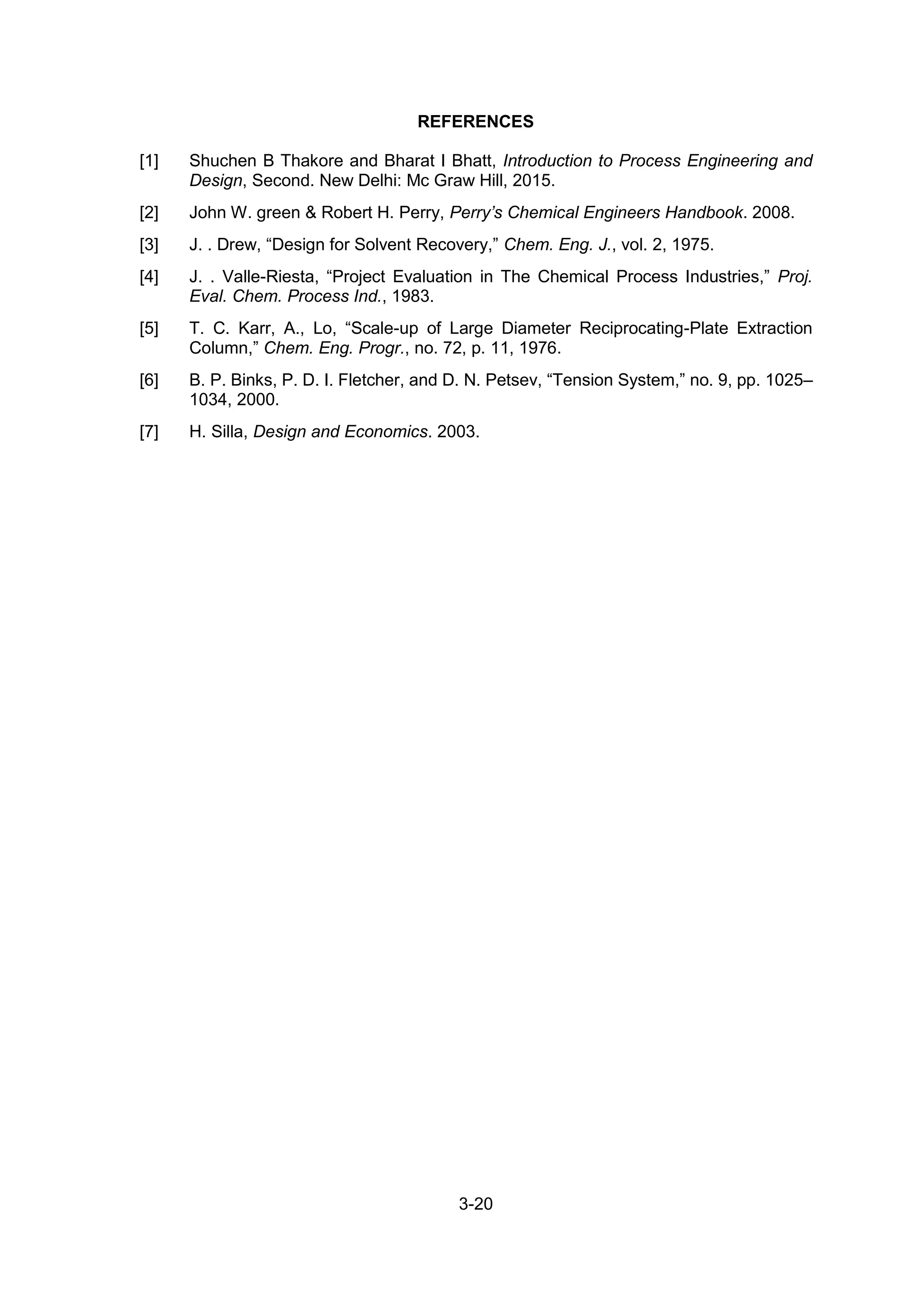 Chemical Design of Extraction Column | PDF