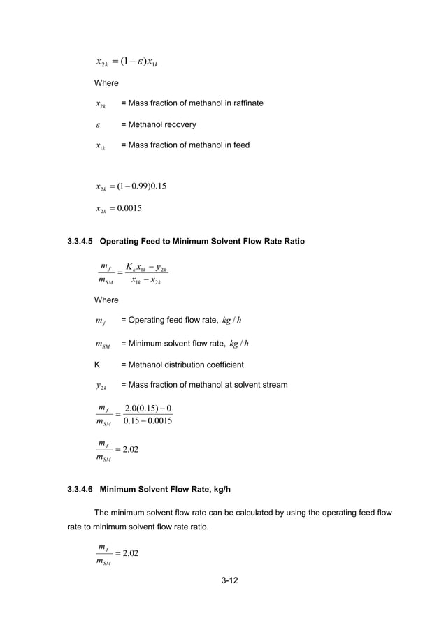 Chemical Design of Extraction Column | PDF