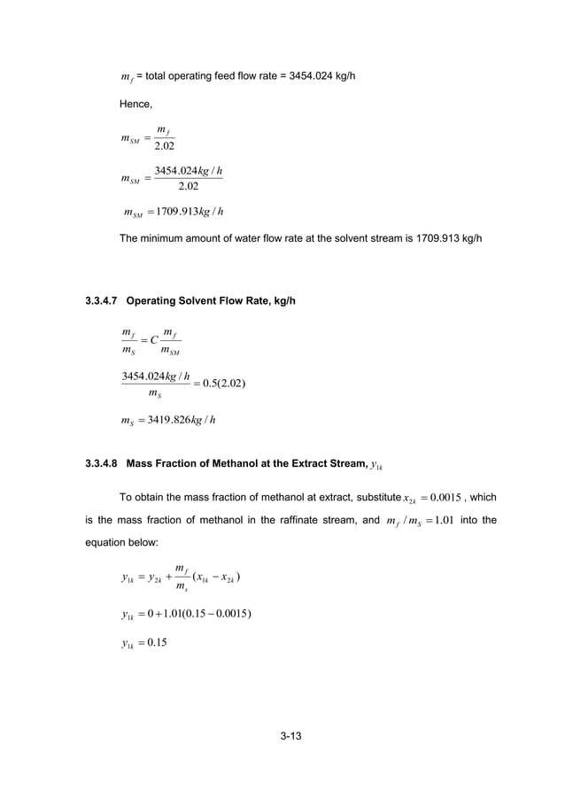 Chemical Design of Extraction Column | PDF