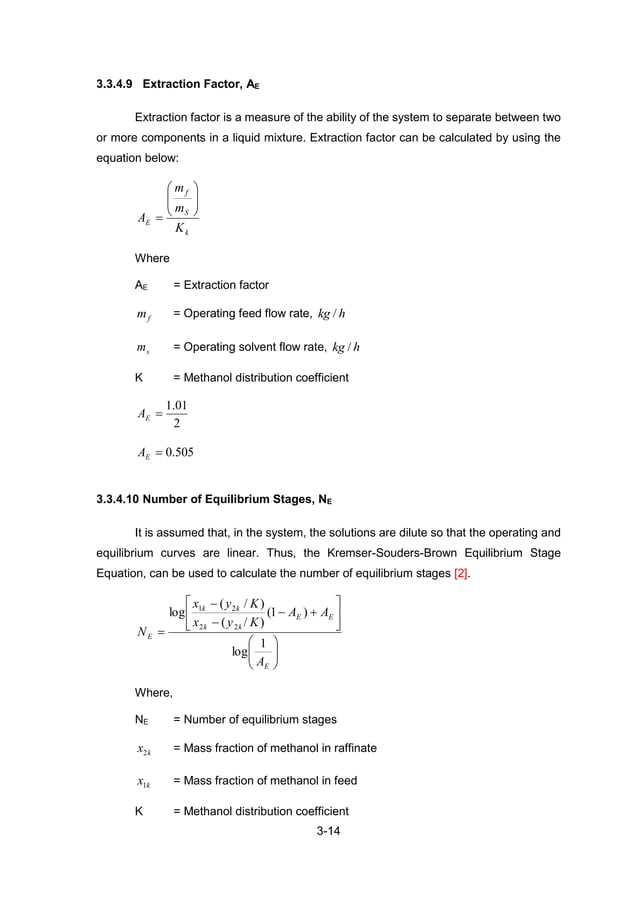 Chemical Design of Extraction Column | PDF