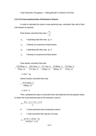 Chemical Design of Extraction Column | PDF