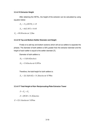 Chemical Design of Extraction Column | PDF
