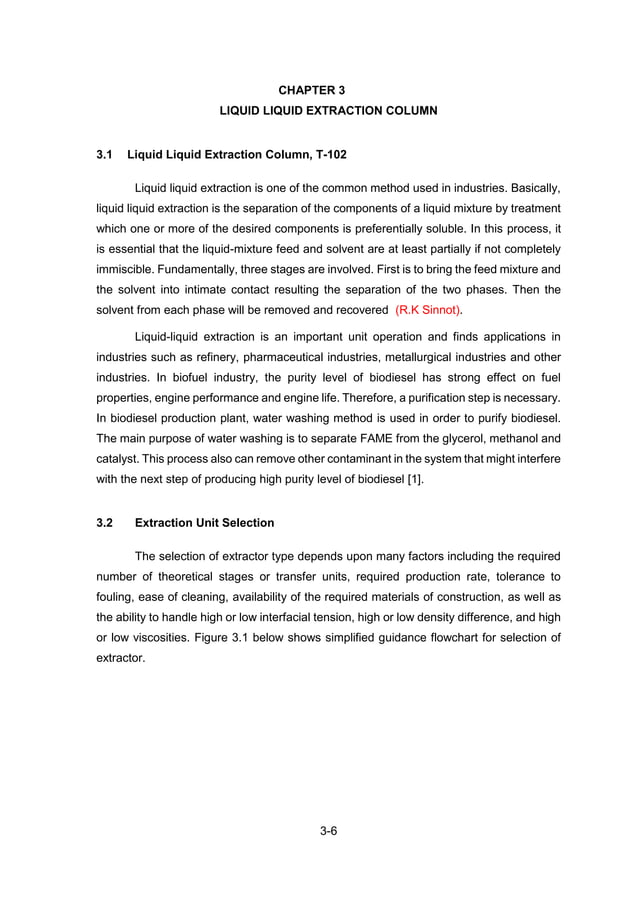 Chemical Design of Extraction Column | PDF