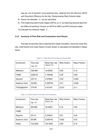 Chemical Design of Extraction Column | PDF