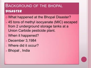 Chemical disasters | PPTX