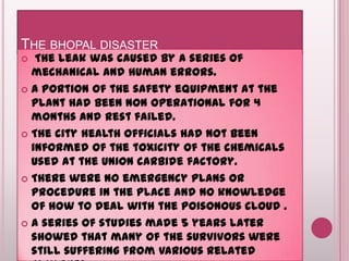 Chemical disasters | PPTX
