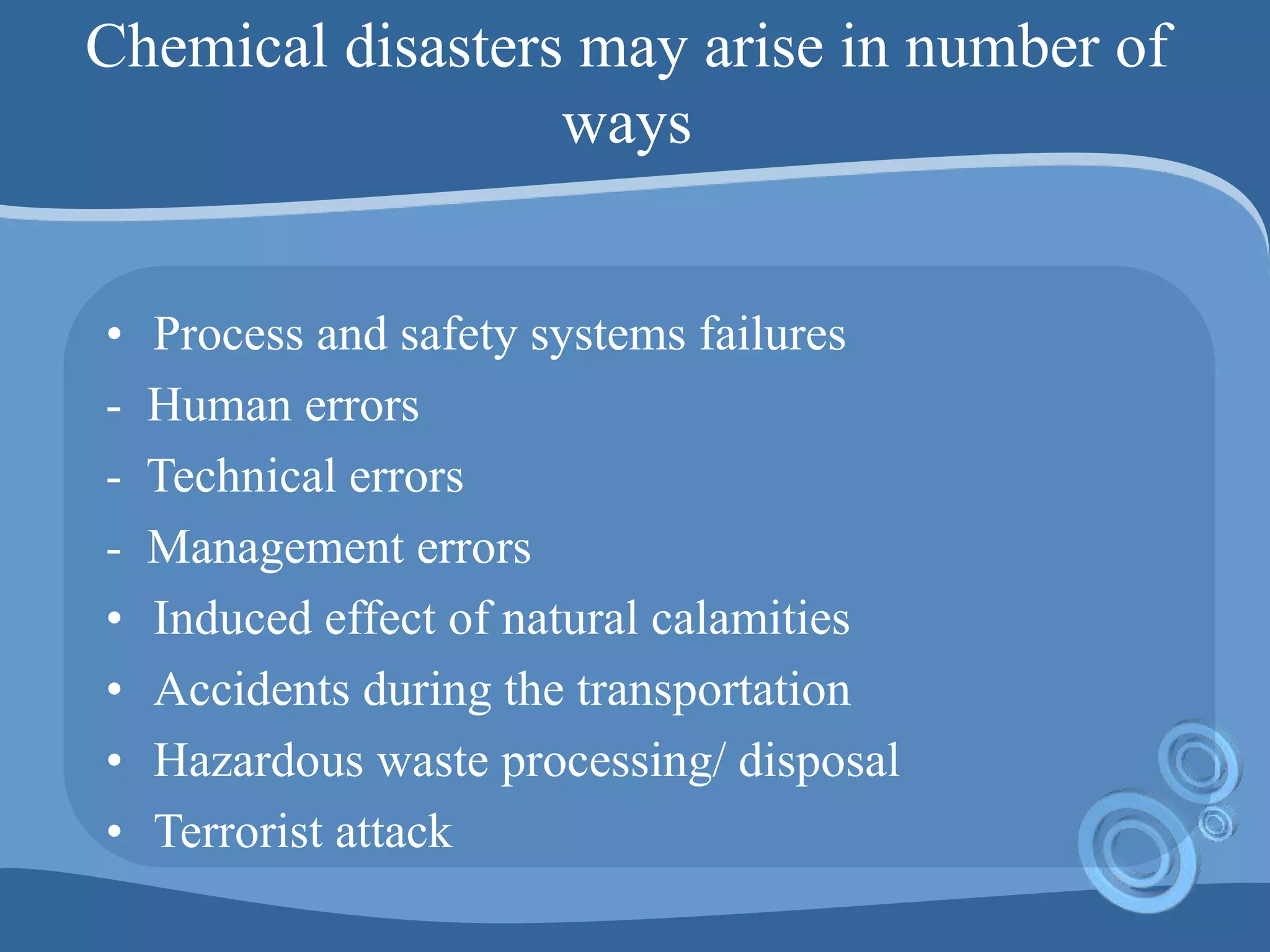 Chemical disasters | PPTX