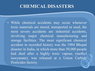 Chemical disasters | PPTX