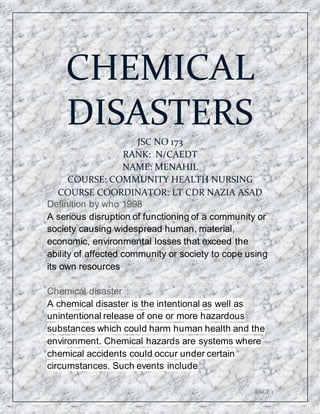 Chemical disasters | DOCX