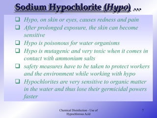 Chemical disinfection - use of hypochlorous acid | PPTX
