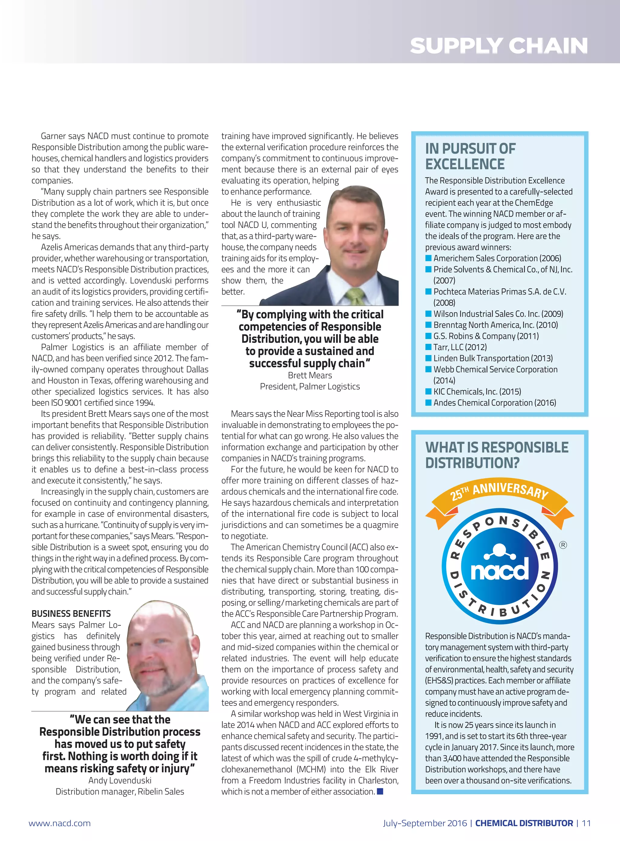 NACD's Chemical Distributor article | PDF