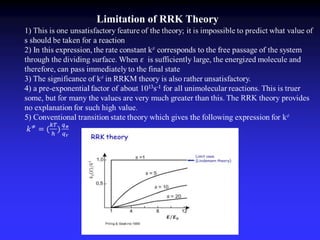 Chemical dynamics, intro,rrk, rrkm theory | PPT