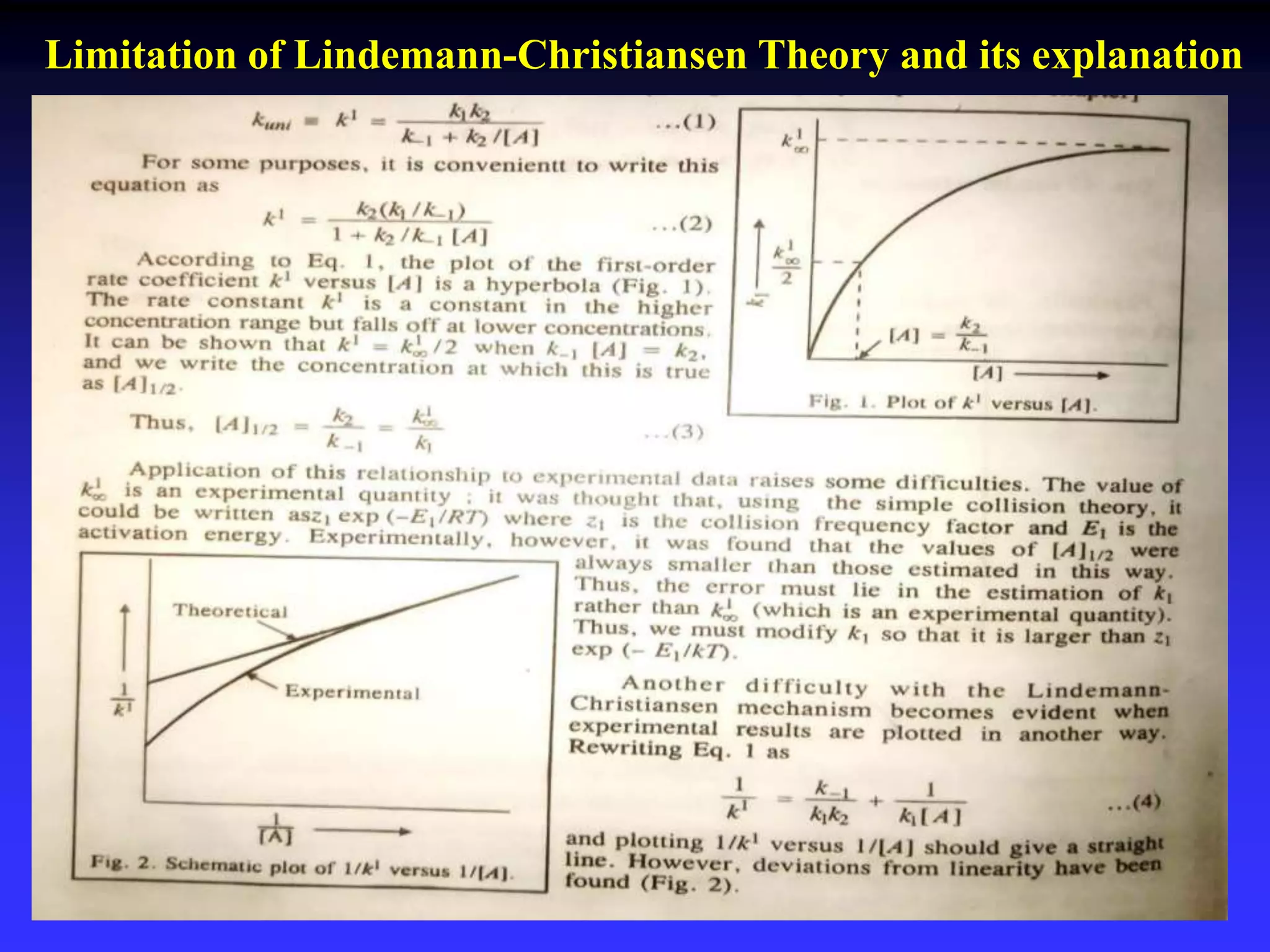 Chemical dynamics, intro,tst, lindemann theory | PPT