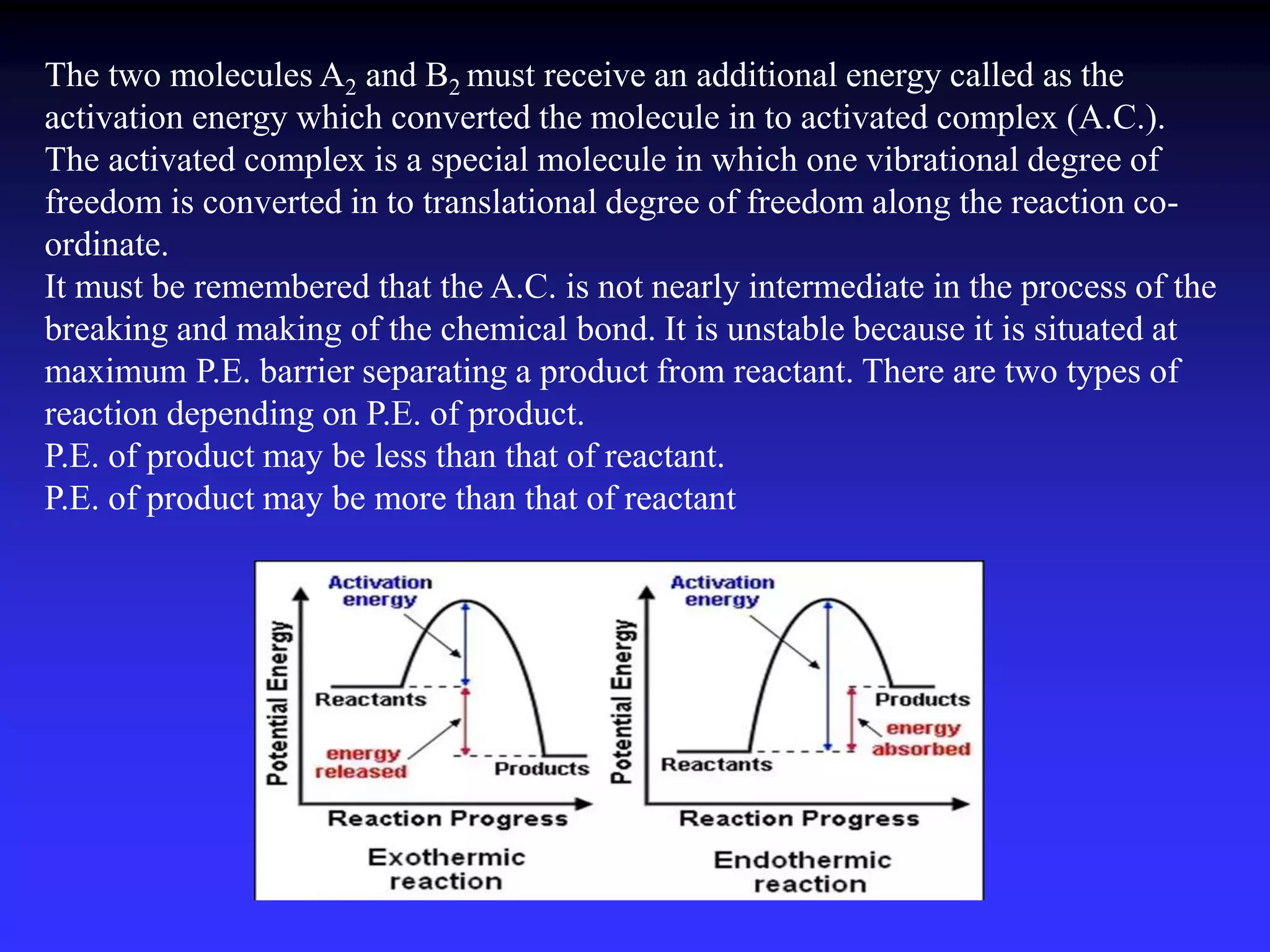 Chemical dynamics, intro,tst, lindemann theory | PPT