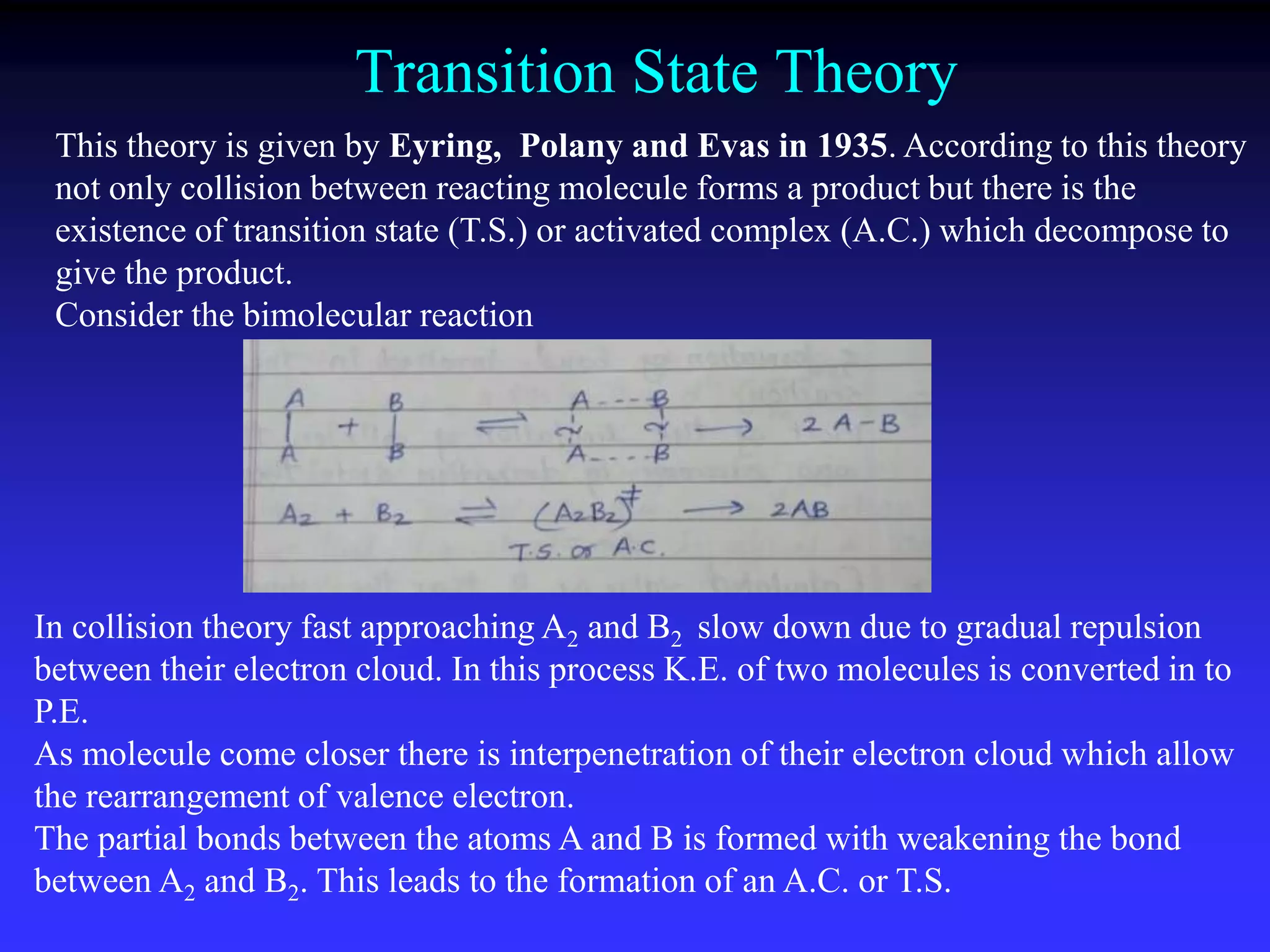 Chemical dynamics, intro,tst, lindemann theory by dr.y. s. thakare | PPT