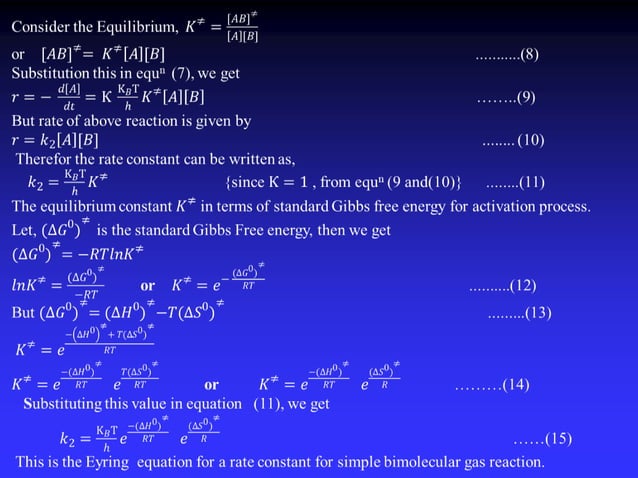Chemical dynamics, intro,tst, lindemann theory by dr.y. s. thakare | PPT
