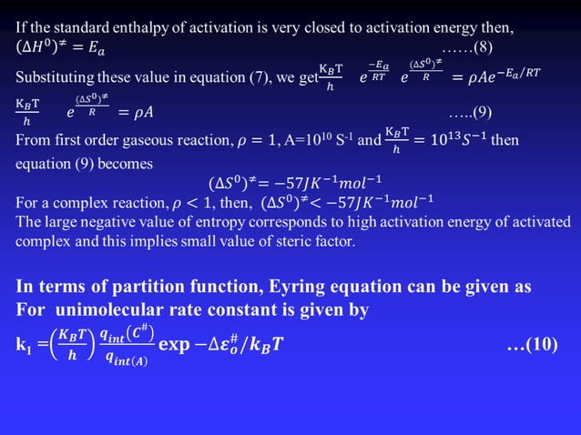Chemical dynamics, intro,tst, lindemann theory by dr.y. s. thakare | PPT