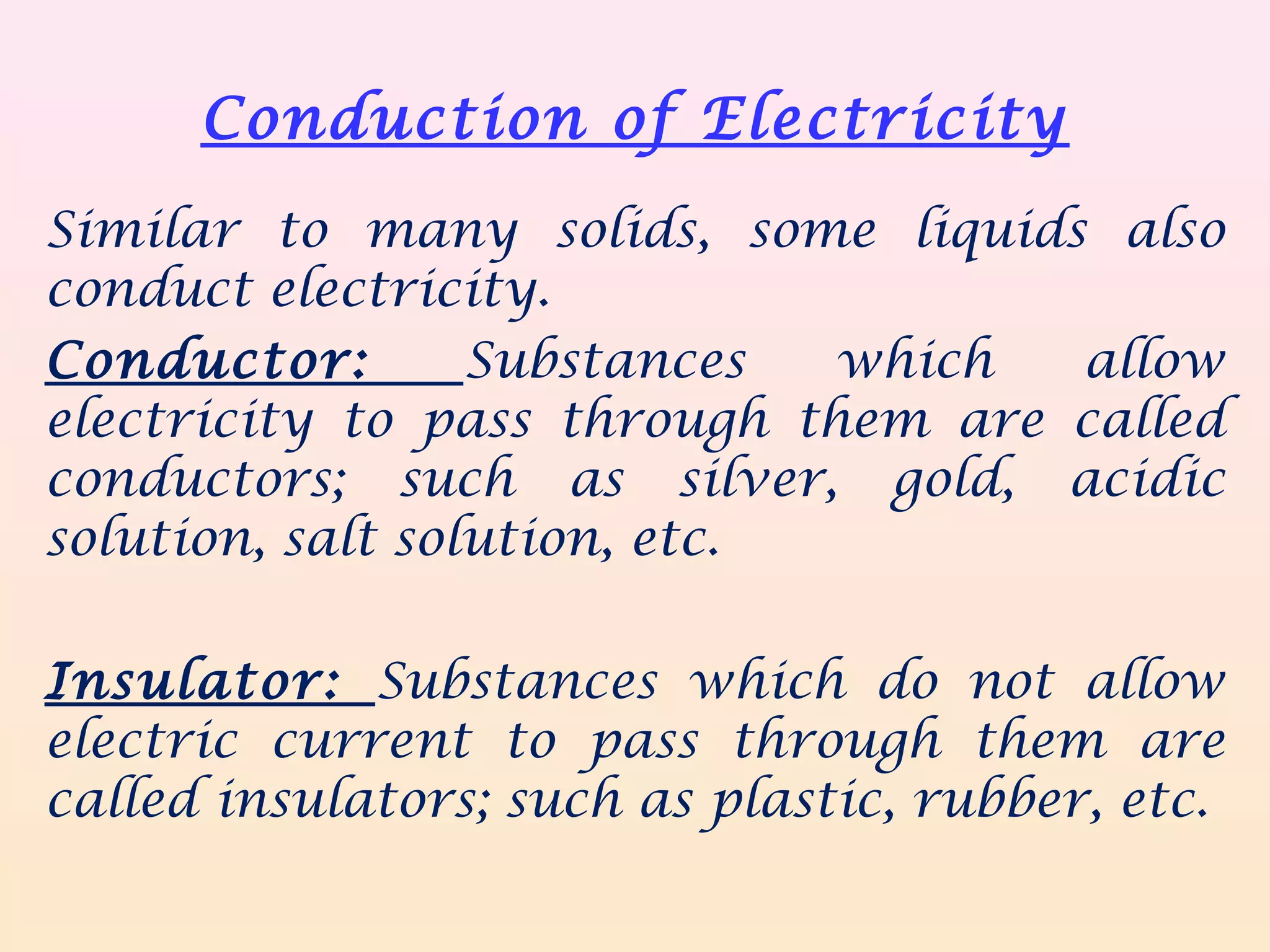 Chemical effects of electric current | PPT