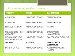 Chemical elements and water | PPT