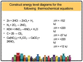 CHEMICAL ENERGETICS for IGCSE Chemistry revision | PPTX