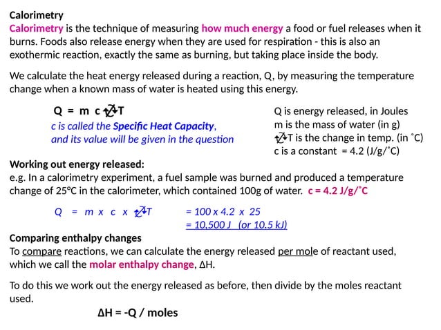 CHEMICAL ENERGETICS for IGCSE Chemistry revision | PPTX