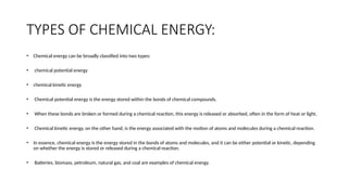 CHEMICAL ENERGY AND ITS TYPES.pptx...useful | PPTX