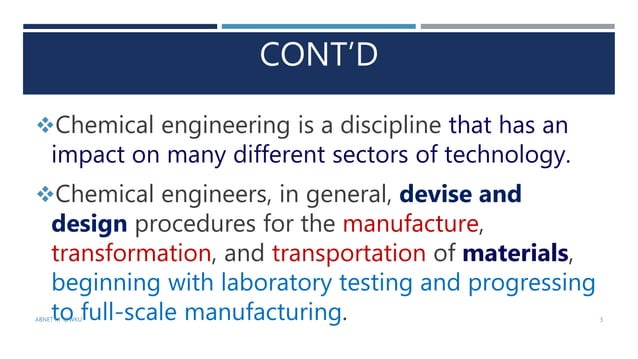 Chemical engineering.pptx | Chemistry | Science