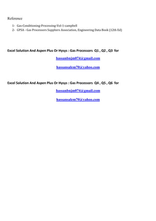 Chemical engineering gas processors | PDF