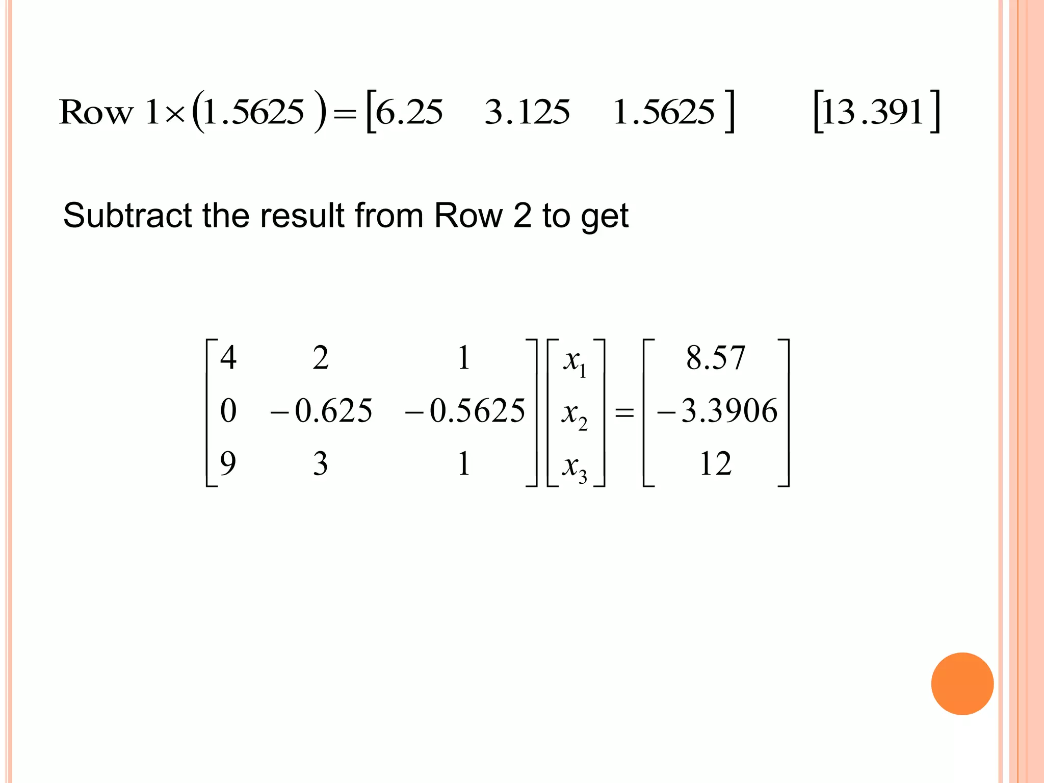 Gauss jordan and Guass elimination method | PPTX | Chemistry | Science