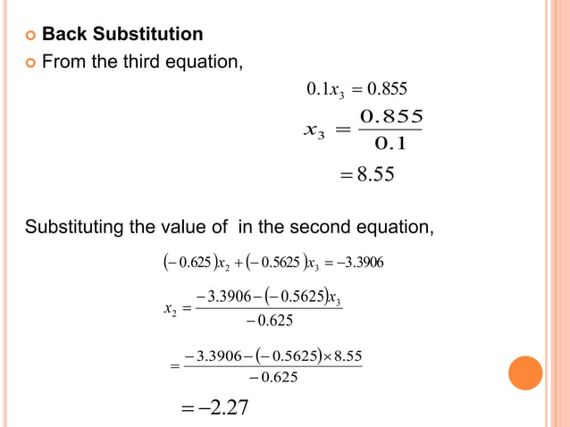 Gauss jordan and Guass elimination method | PPTX | Chemistry | Science