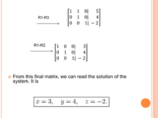 Gauss jordan and Guass elimination method | PPTX