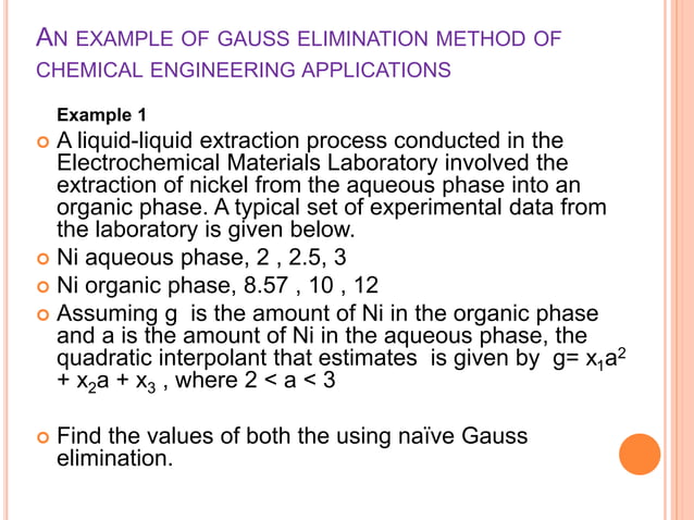 Gauss jordan and Guass elimination method | PPTX | Chemistry | Science