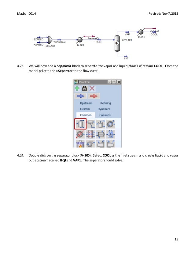 Cyclohexane production with aspen hysys aspentech incorporations aspen ...